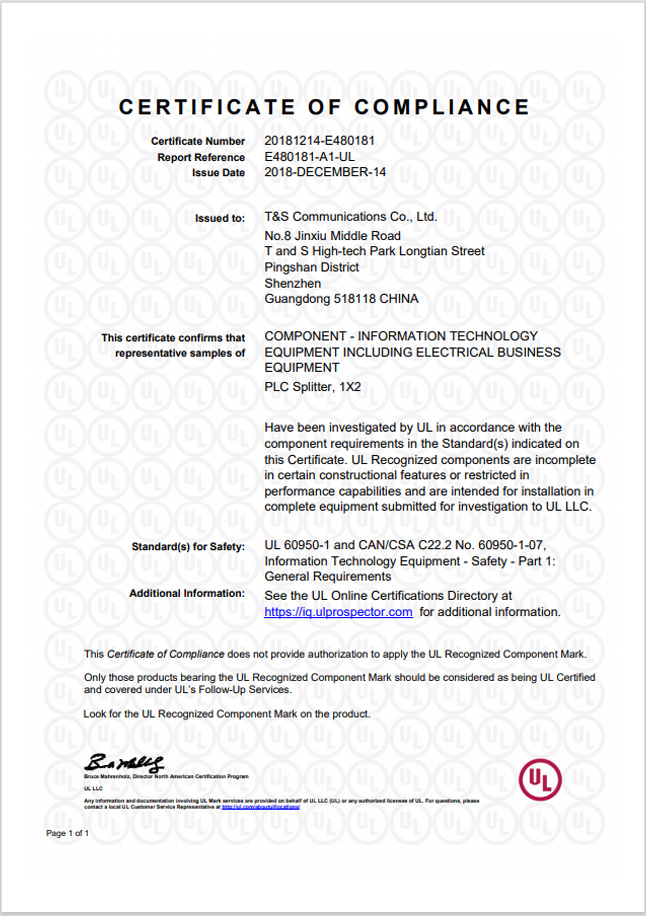 Quality Control - T&S Communication Co, Ltd.